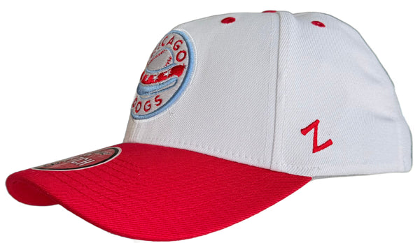 DOGS CIRCLE LOGO RED/WHITE FLEX FIT HAT – Chicago Dogs Team Store