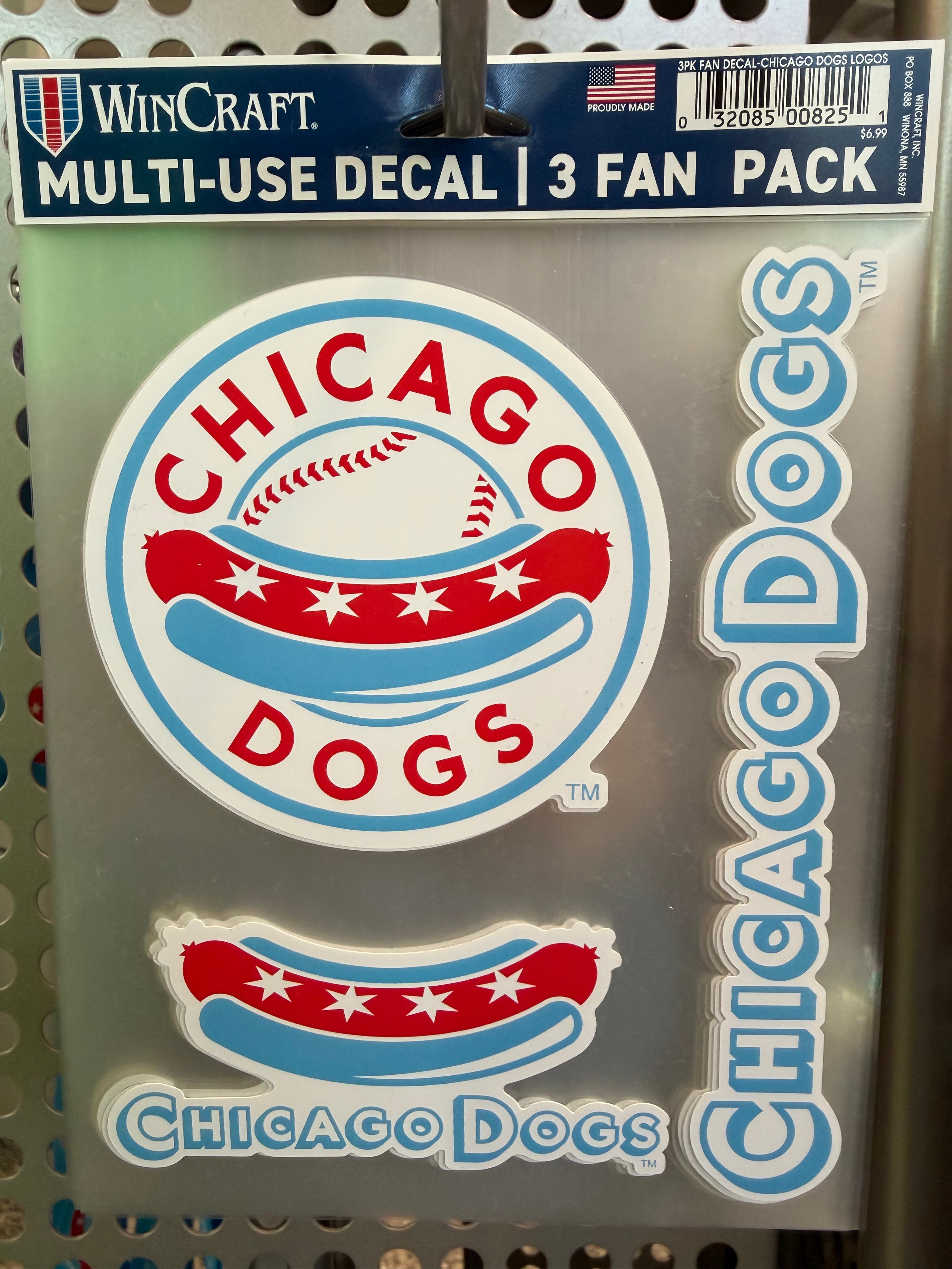 Chicago Dogs WinCraft Multi-Use Decal 3 Fan Pack – Chicago Dogs Team Store