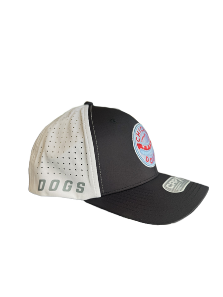 CHICAGO DOGS BLACK / WHITE CIRCLE LOGO PERFORMANCE SNAPBACK – Chicago ...
