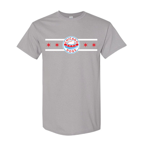 CHICAGO DOGS YOUTH CHICAGO CITY FLAG SHORT SLEEVE TEE - CEMENT ...