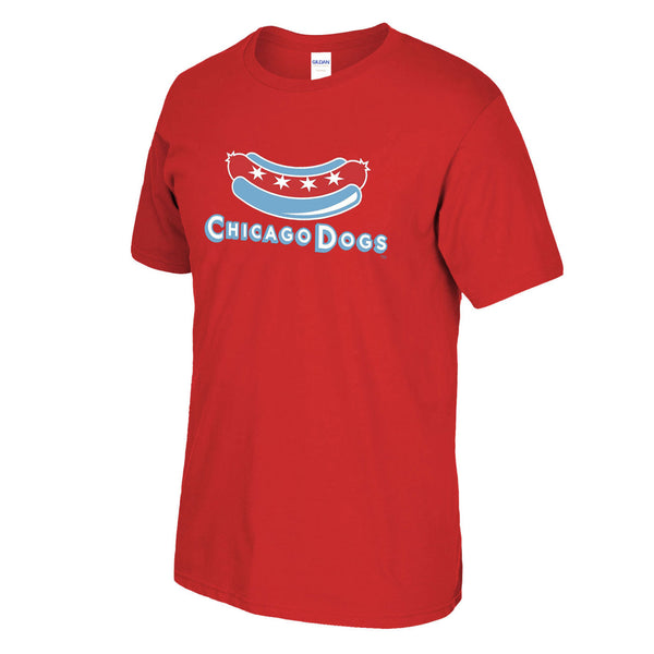 Chicago Dogs Youth Secondary Logo Short Sleeve Basic Tee - Red ...